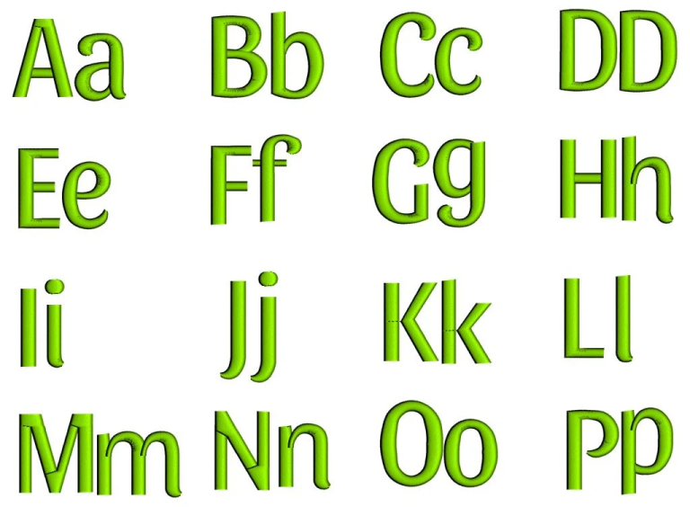 Digitize Small Letters for Embroidery